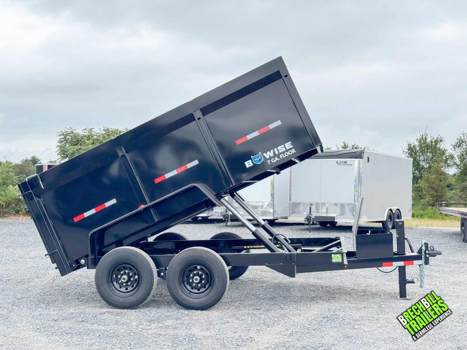 Bwise 14K Low Pro 7x12 Dump Trailer With 44" High Sides