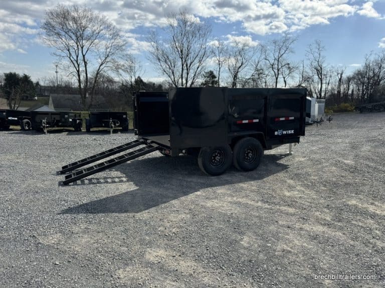 7x12 Dump Trailer With Full Height Barn Doors & Tarp | Bwise