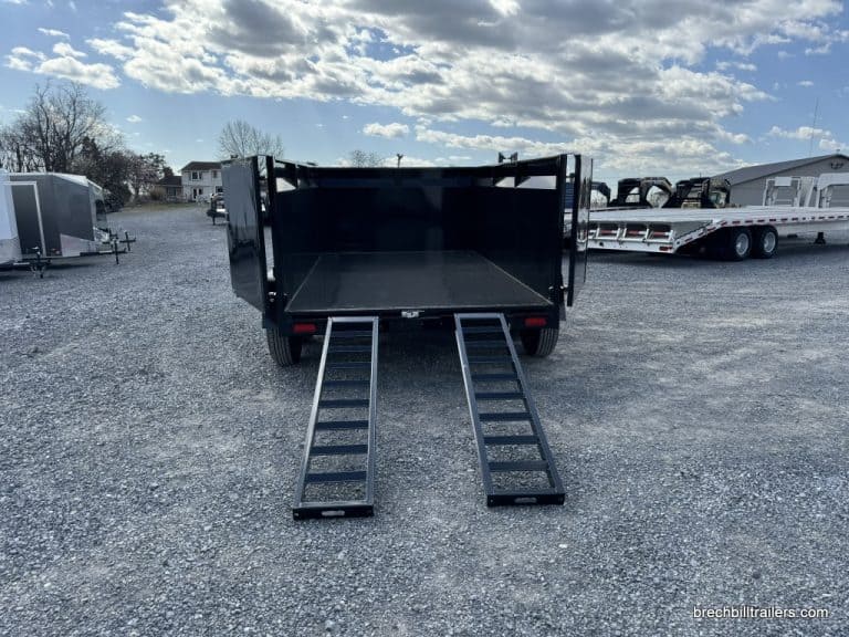 7x12 Dump Trailer With Full Height Barn Doors & Tarp | Bwise