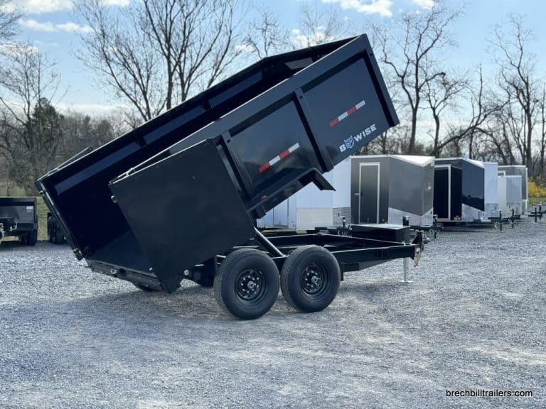 7x12 Dump Trailer With Full Height Barn Doors & Tarp | Bwise
