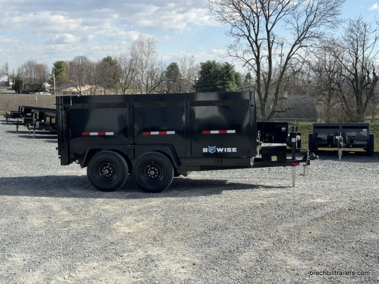 7x12 Dump Trailer With Full Height Barn Doors & Tarp | Bwise