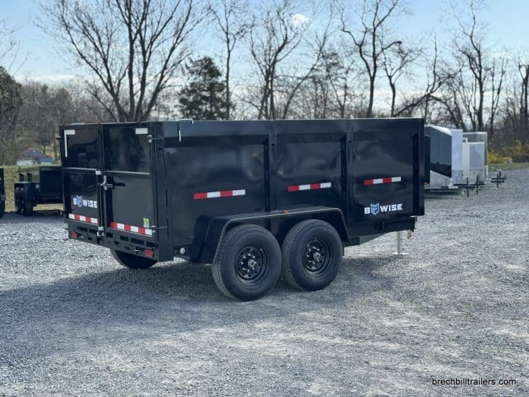7x12 Dump Trailer With Full Height Barn Doors & Tarp | Bwise