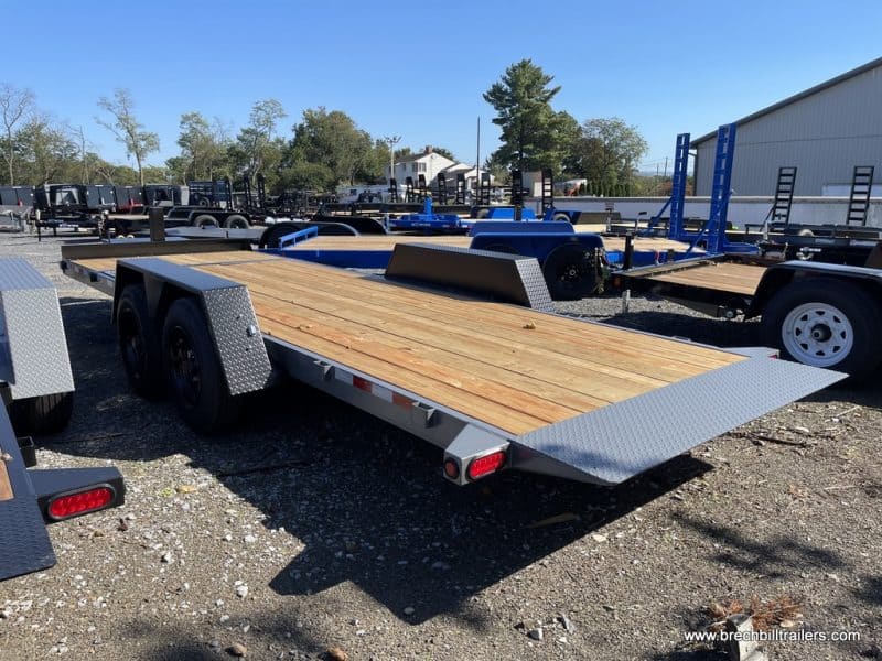 Bwise 17.6K GVWR Hydraulic Tilt Deck Trailer 7×22 Easy Loading