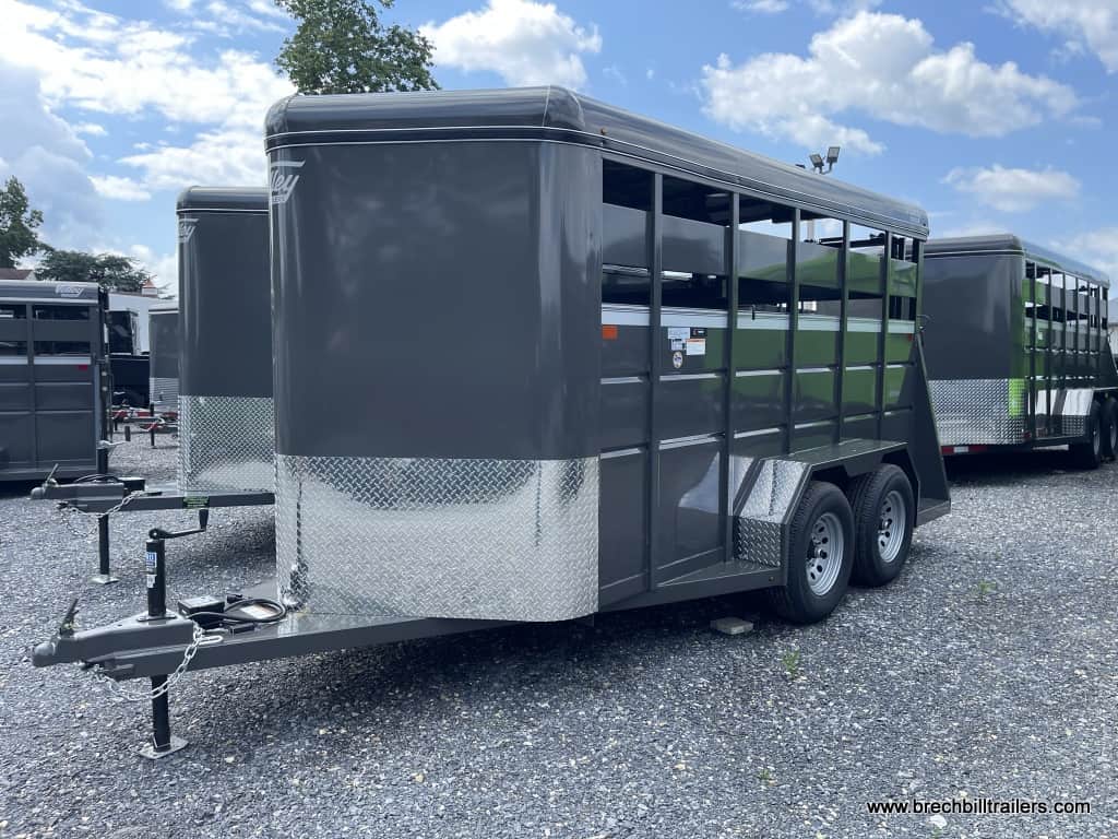 Valley 6x14ft Stock Trailer, 7K GVWR, Charcoal Finish