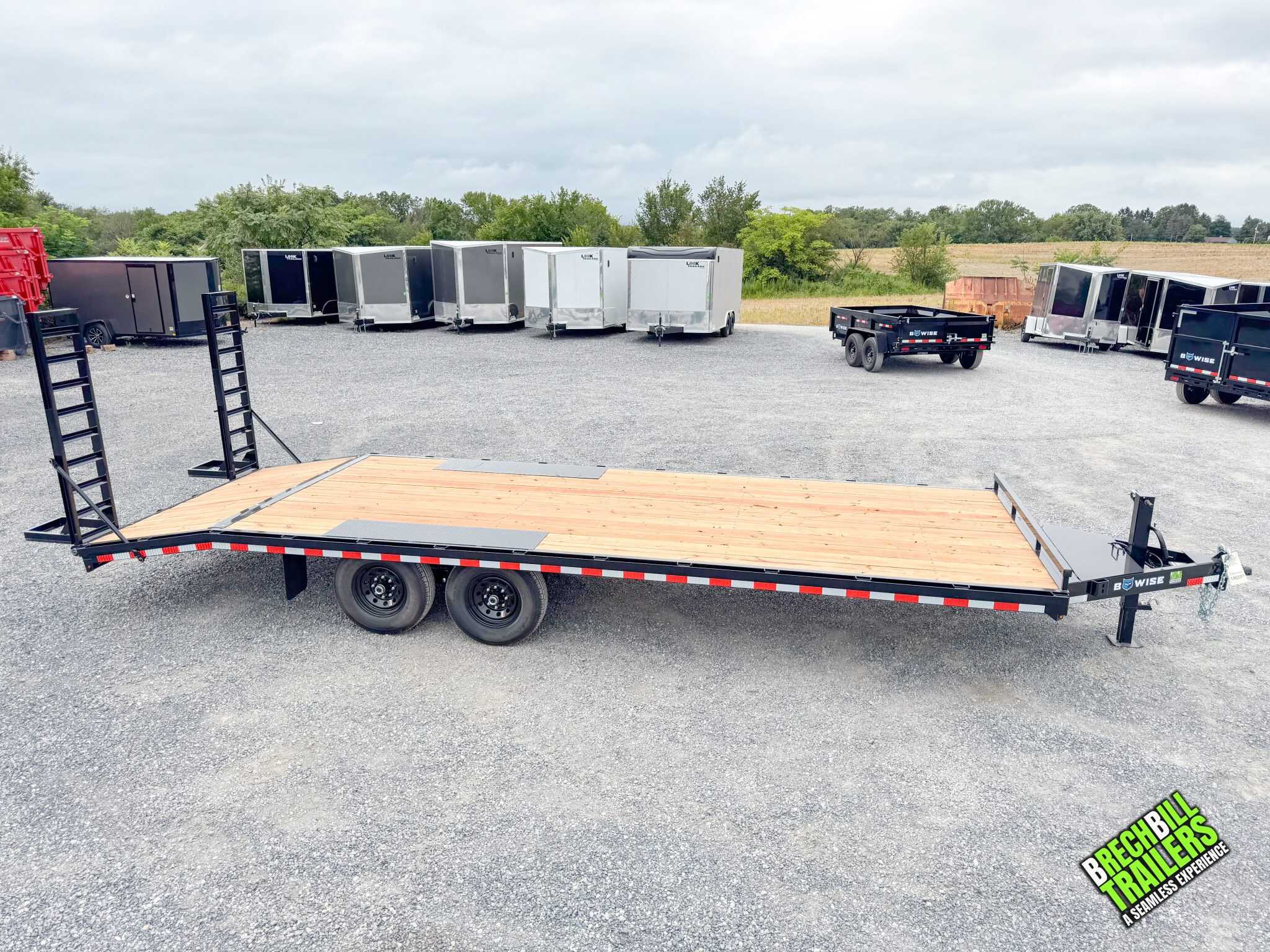 Bwise EH8 Equipment Trailer 8.5ft X 24ft With Stand-Up Ramps