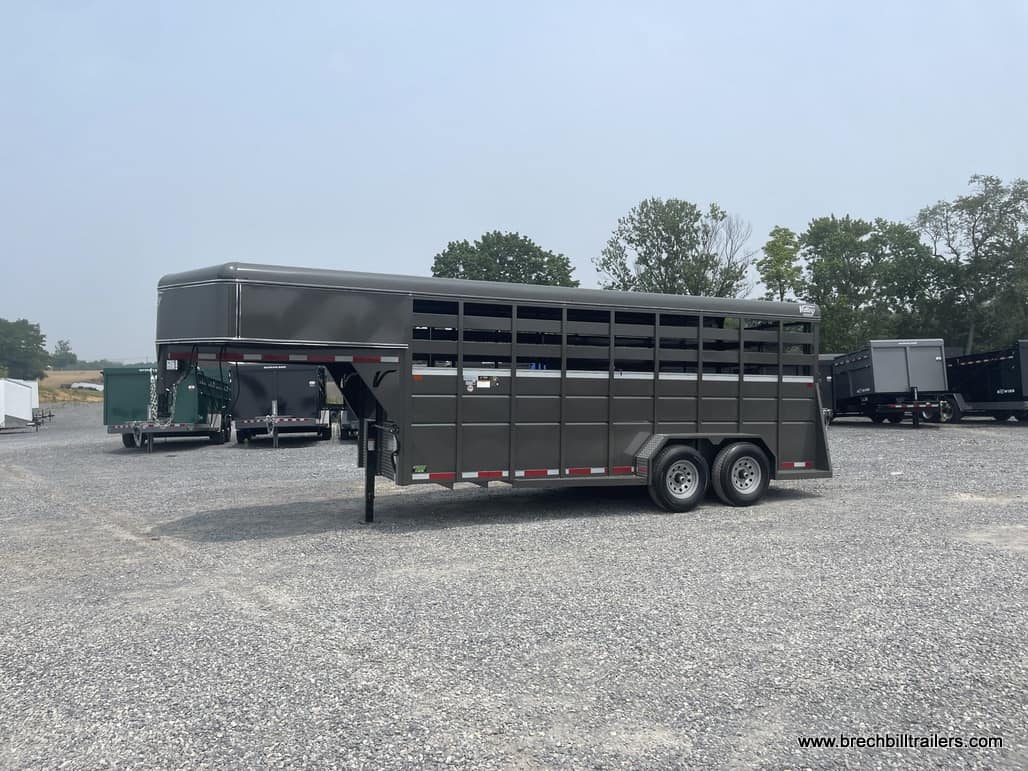 Valley 76818 12K GVWR Gooseneck Stock Trailer 18x6ft 8in