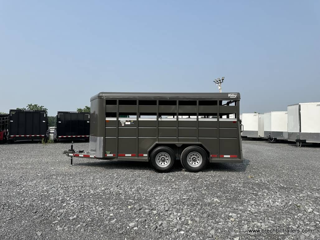 Valley Charcoal Stock Trailer 12K Bumper Pull 6 Ft 8 In X 16 Ft