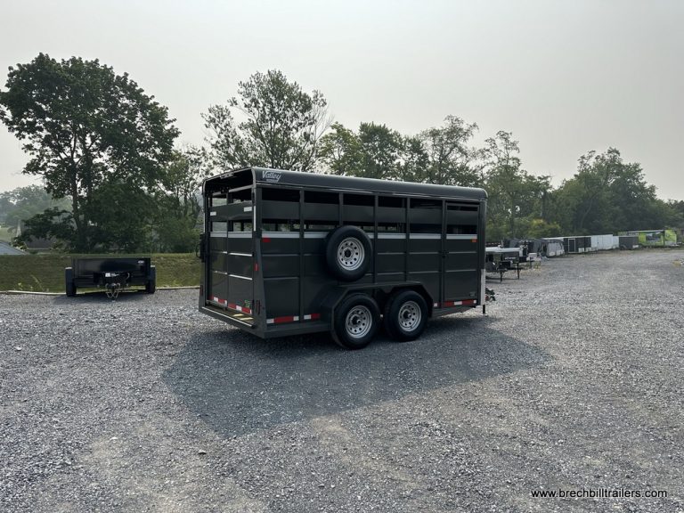 Valley Charcoal Stock Trailer 12K Bumper Pull 6 Ft 8 In X 16 Ft