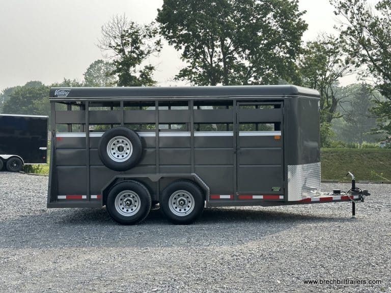 Valley Charcoal Stock Trailer 12K Bumper Pull 6 Ft 8 In X 16 Ft