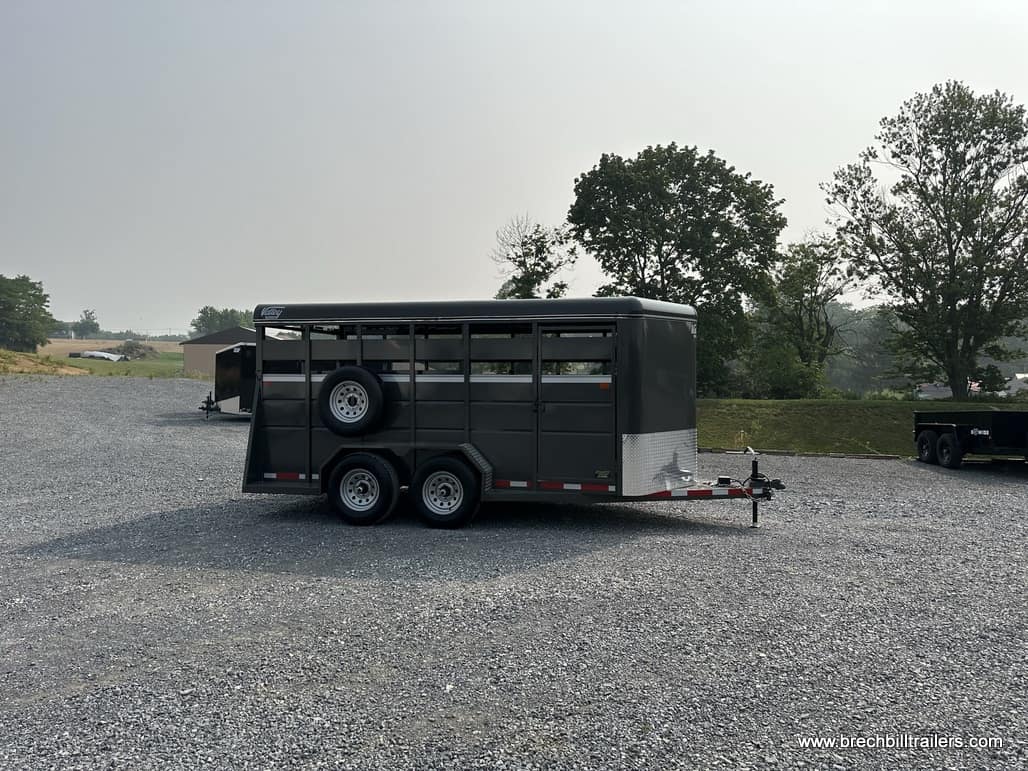 Valley Charcoal Stock Trailer 12K Bumper Pull 6 Ft 8 In X 16 Ft