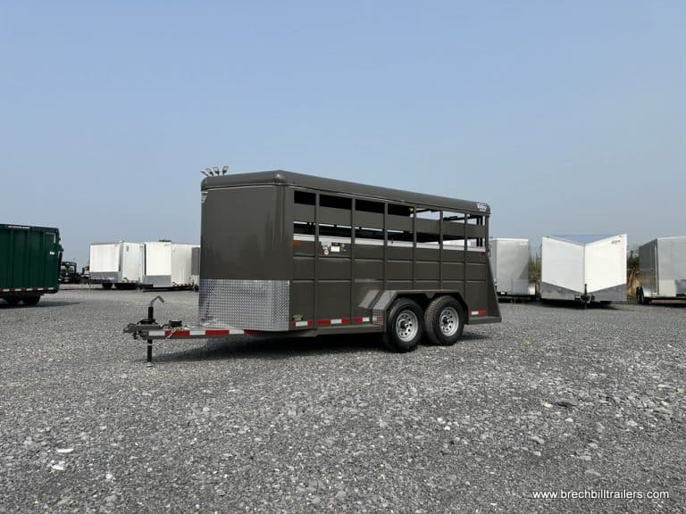 Valley Charcoal Stock Trailer 12K Bumper Pull 6 Ft 8 In X 16 Ft