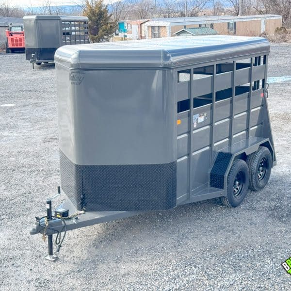Valley (26012) 7K 6x12ft Stock Trailer, Charcoal, Bumper Pull