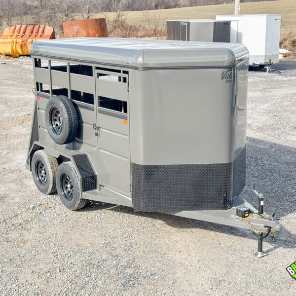 Valley (26012) 7K 6x12ft Stock Trailer, Charcoal, Bumper Pull