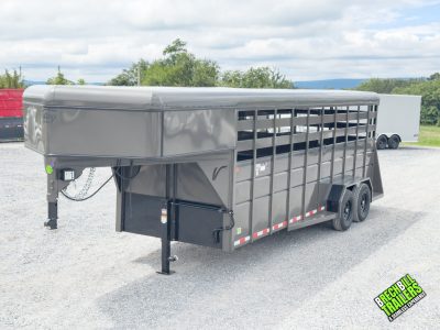 Valley 14K Gooseneck Stock Trailer 6ft 8in X 20ft, 7ft Tall Sides