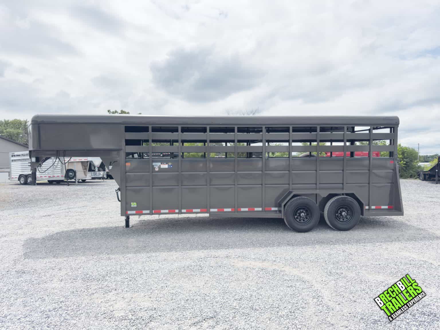 Valley 14K Gooseneck Stock Trailer 6ft 8in X 20ft, 7ft Tall Sides