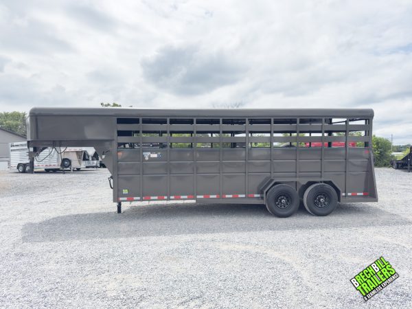 Valley 14K Gooseneck Stock Trailer 6ft 8in X 20ft, 7ft Tall Sides