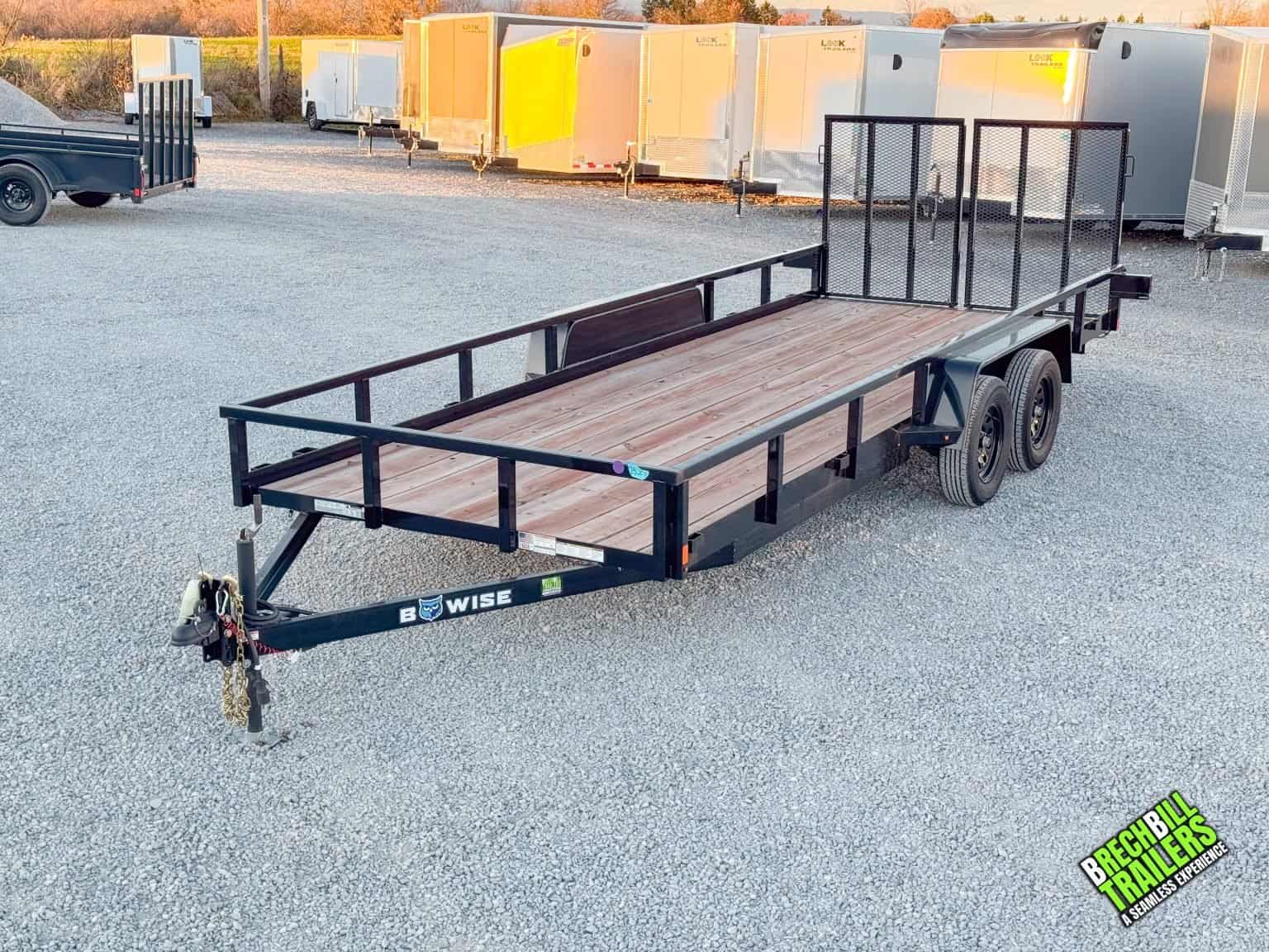 Bwise 7K Tandem Axle Utility Landscape Trailer 7ft X 20ft