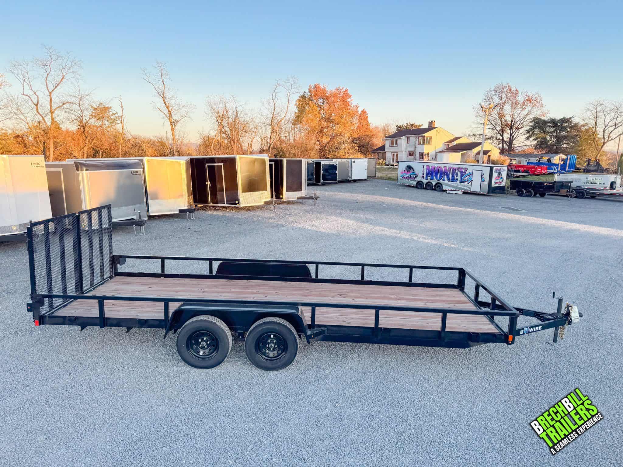 Bwise 7K Tandem Axle Utility Landscape Trailer 7ft X 20ft