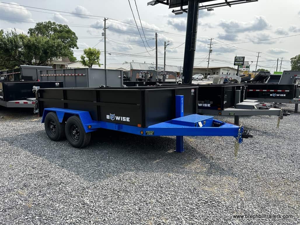 Bwise 10K Low Pro Dump Trailer 7ft X 12ft With 3-Way Gate