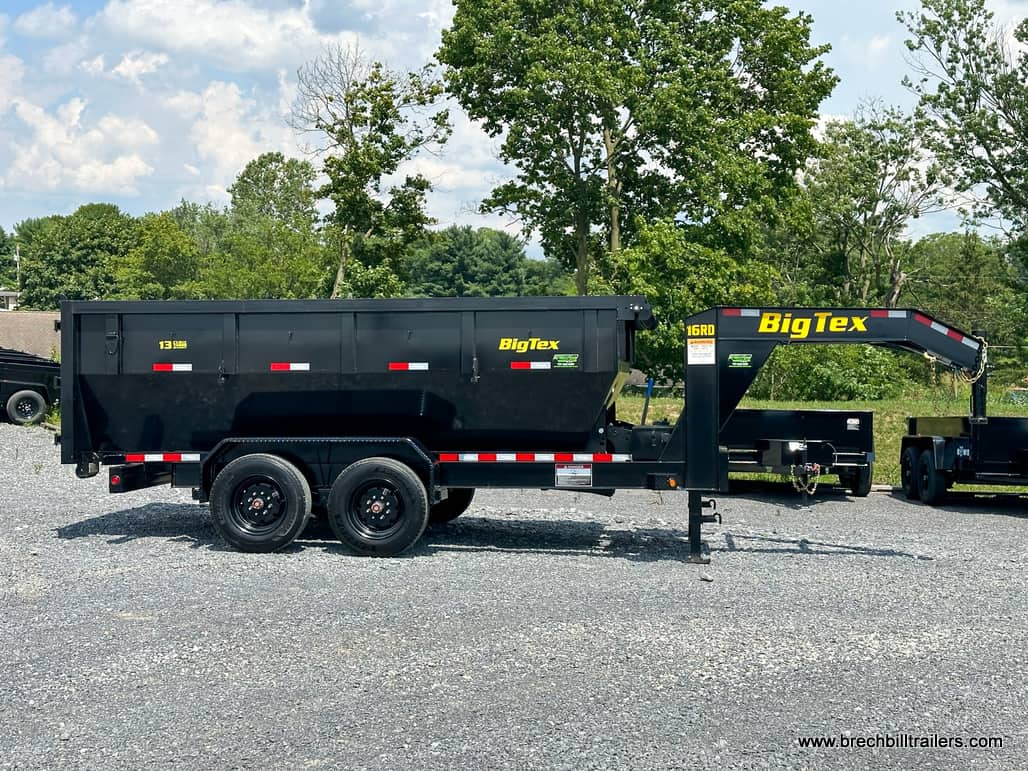 Big Tex 17.5K Gooseneck Roll Off Dump Trailer 83in X 14ft