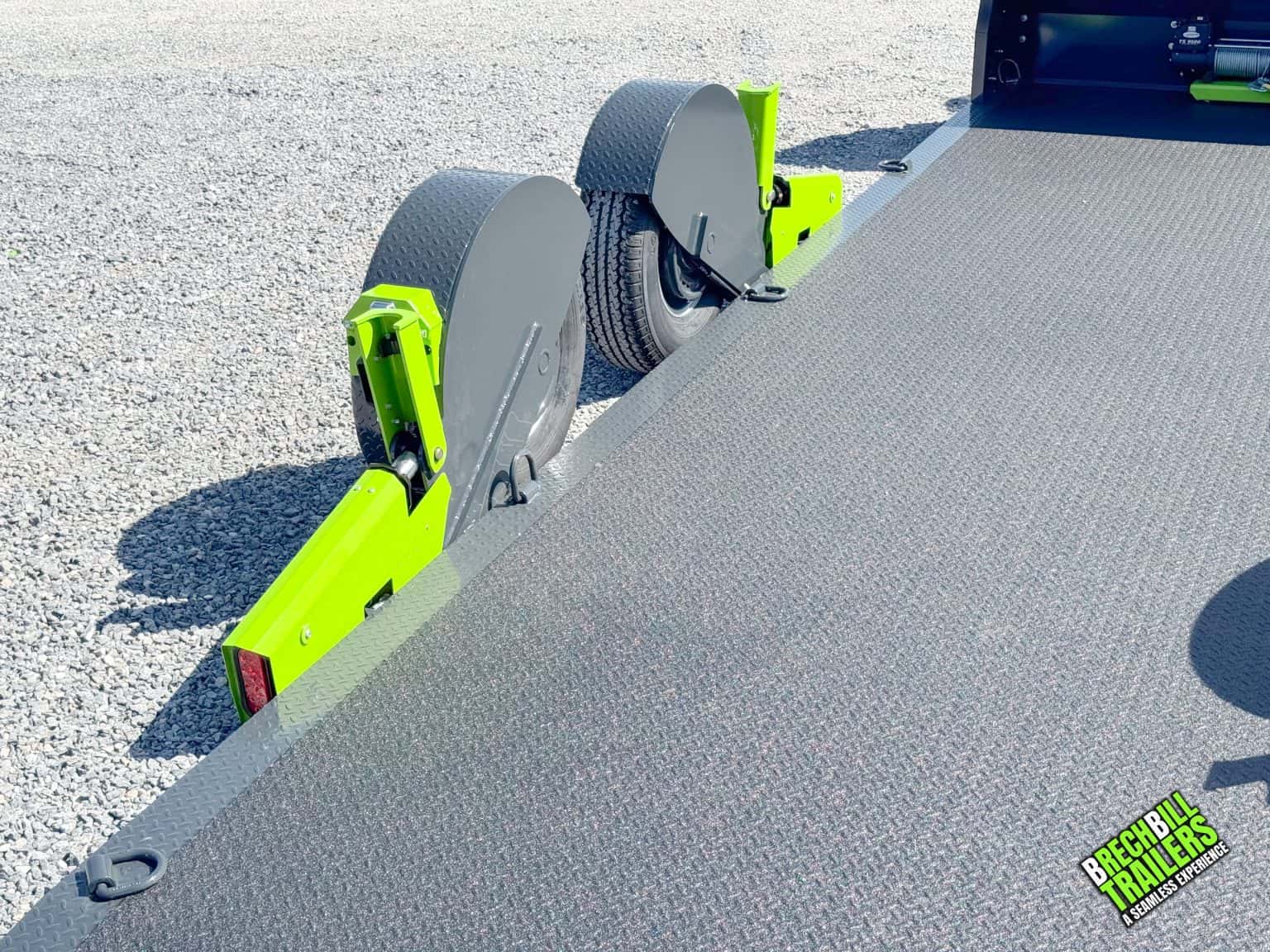 FlatTrak FCH8022 22ft Deck Trailer W/ Winch, 14K GVWR, LED