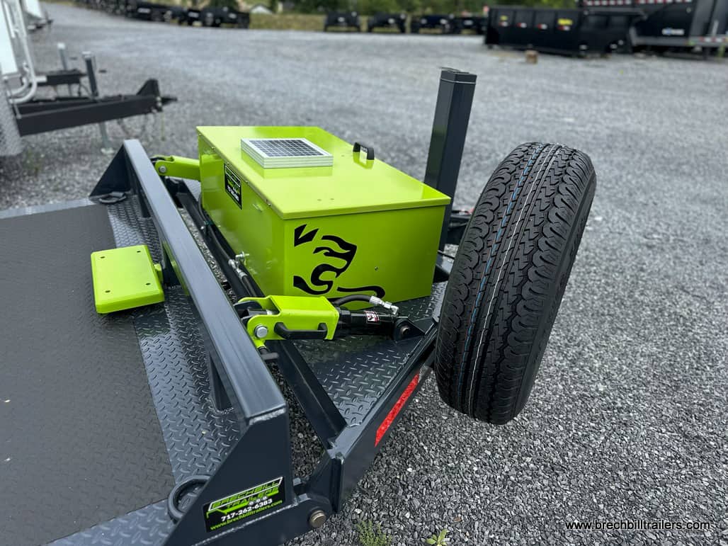 FlatTrak 14K Lay Flat Scissor Lift Trailer With Hydraulic Jack