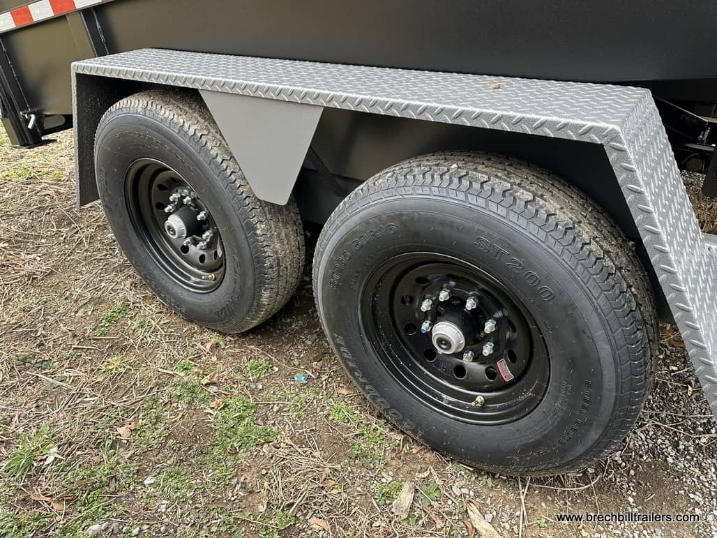 Bwise 15.4K Heavy Duty Dump Trailer 7×16 With Steel Ramps