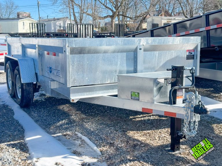 Bwise 14K 7x14 Galvanized Dump Trailer DT714LP-LE-14