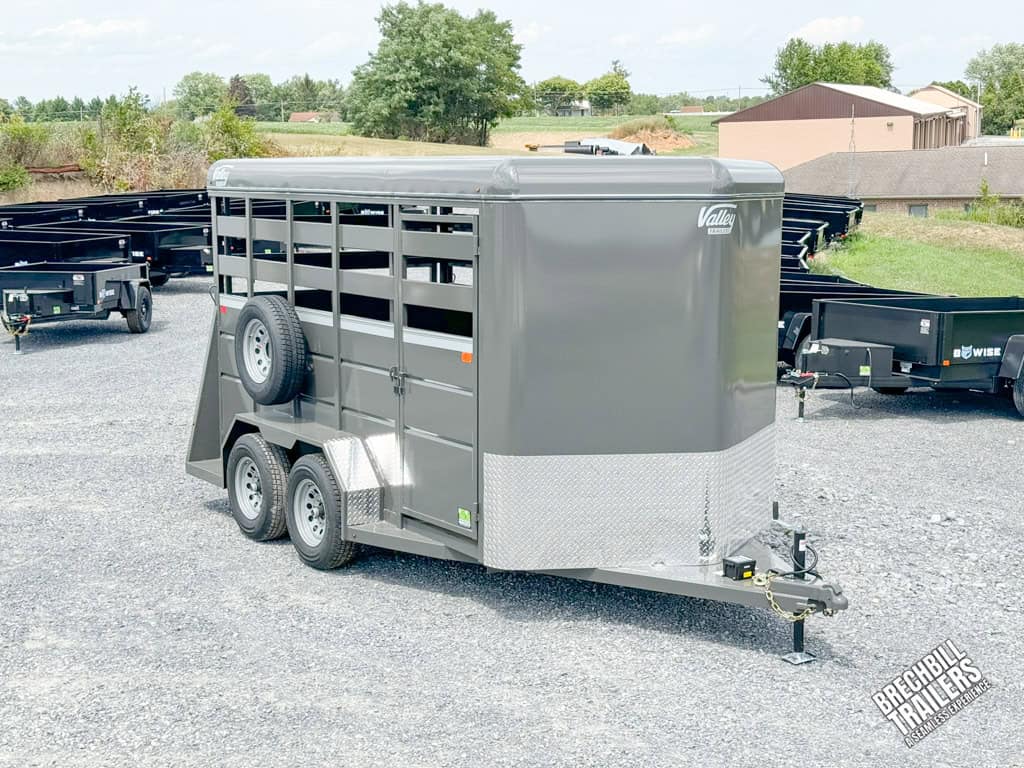 Valley 7×14 High Side Stock Trailer 26814 For Livestock Hauling
