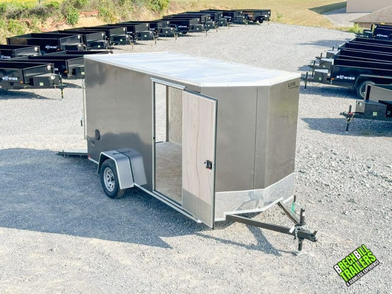 Look ST DLX 6ft × 12ft Enclosed Trailer Charcoal Steel Frame