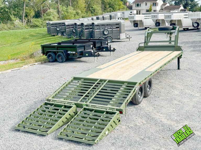 Horizon 26ft Gooseneck Trailer – Military Green, 15,680 Lbs GVWR