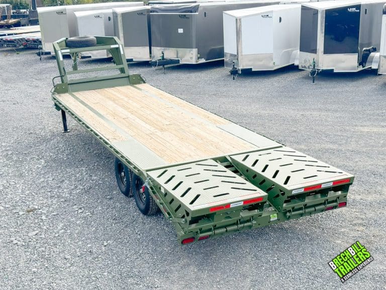 Horizon 26ft Gooseneck Trailer – Military Green, 15,680 Lbs GVWR