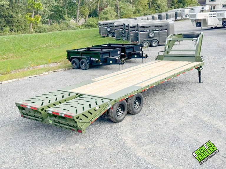 Horizon 26ft Gooseneck Trailer – Military Green, 15,680 Lbs GVWR