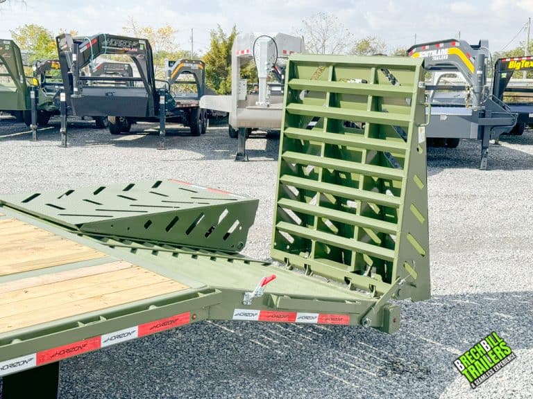 Military Green Horizon 40ft Gooseneck Trailer: 25K Lbs GVWR