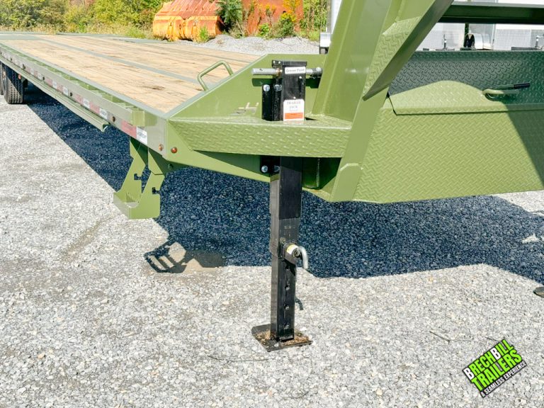 Military Green Horizon 40ft Gooseneck Trailer: 25K Lbs GVWR