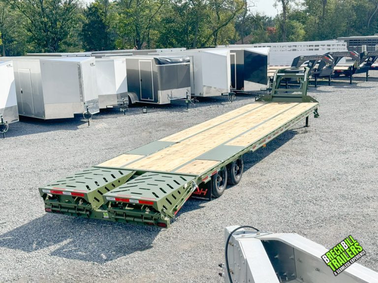 Military Green Horizon 40ft Gooseneck Trailer: 25K Lbs GVWR