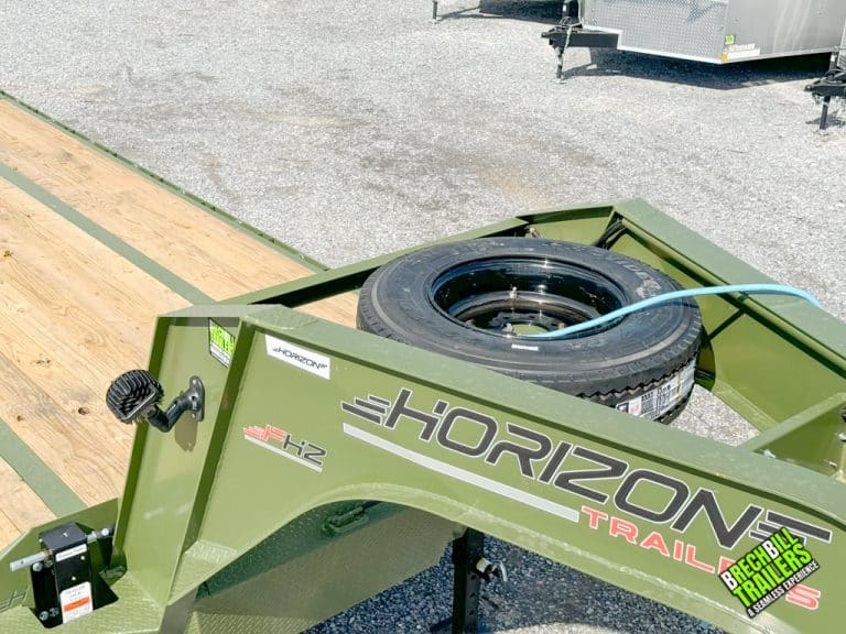 Horizon 30ft Gooseneck Trailer: 25k Lbs GVWR, Military Green