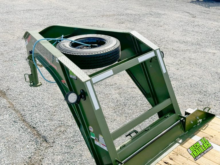 Horizon 30ft Gooseneck Trailer: 25k Lbs GVWR, Military Green