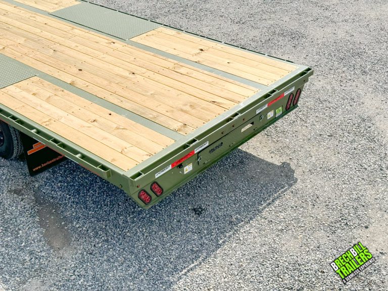 Horizon 30ft Gooseneck Trailer: 25k Lbs GVWR, Military Green