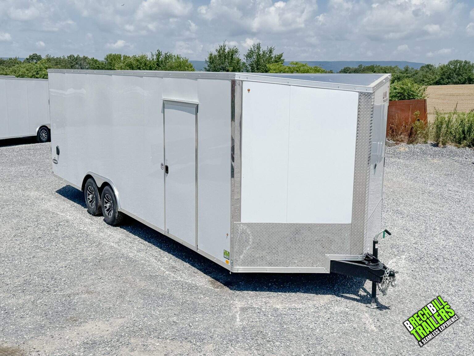 8.5x24 White Enclosed Trailer W/ Composite Exterior Upgrade