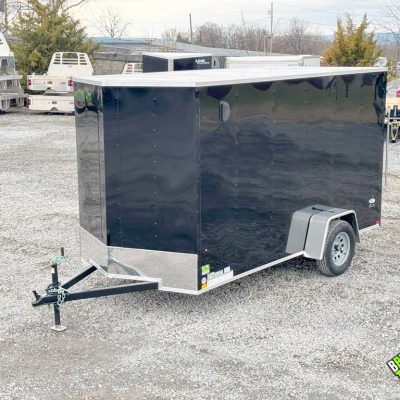 Look ST DLX 6x12 Enclosed Trailer Charcoal Steel Frame