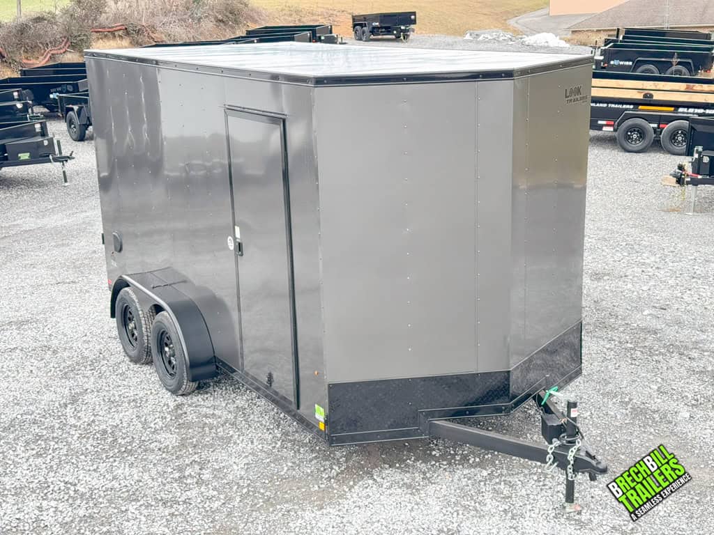 Look DLX 7x14 Enclosed Trailer – Charcoal/Black