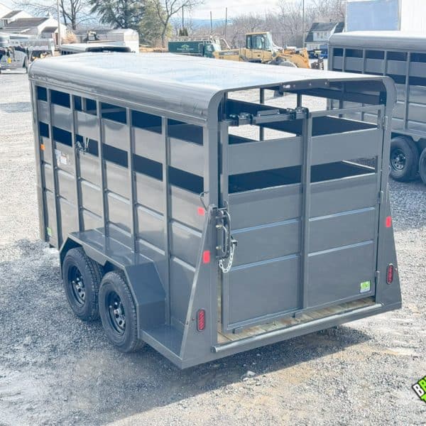 Valley 6x14ft Stock Trailer, Charcoal Finish, Black Out PKG