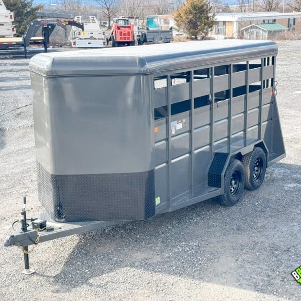 Valley 7K Stock Trailer (26016) Livestock Trailer Black Out