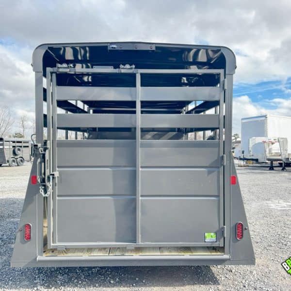 Valley 7×14 High Side Stock Trailer 26814 Black Out PKG