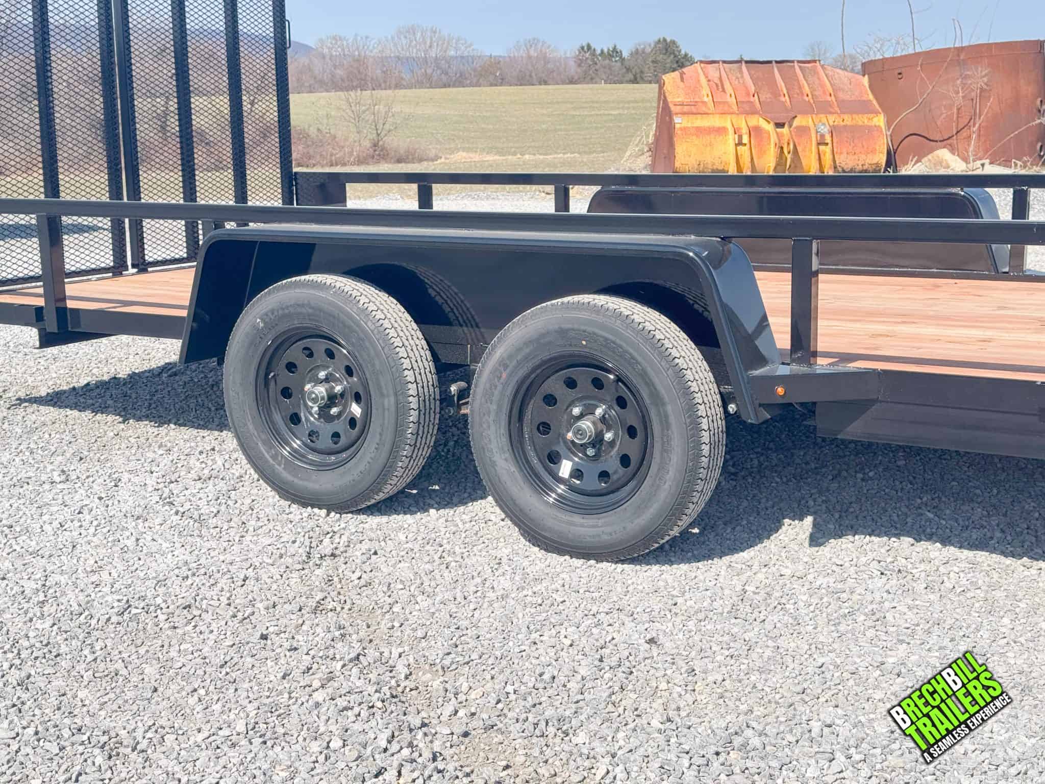 Bwise 18 Ft Utility Trailer 7K With Split Landscape Gate