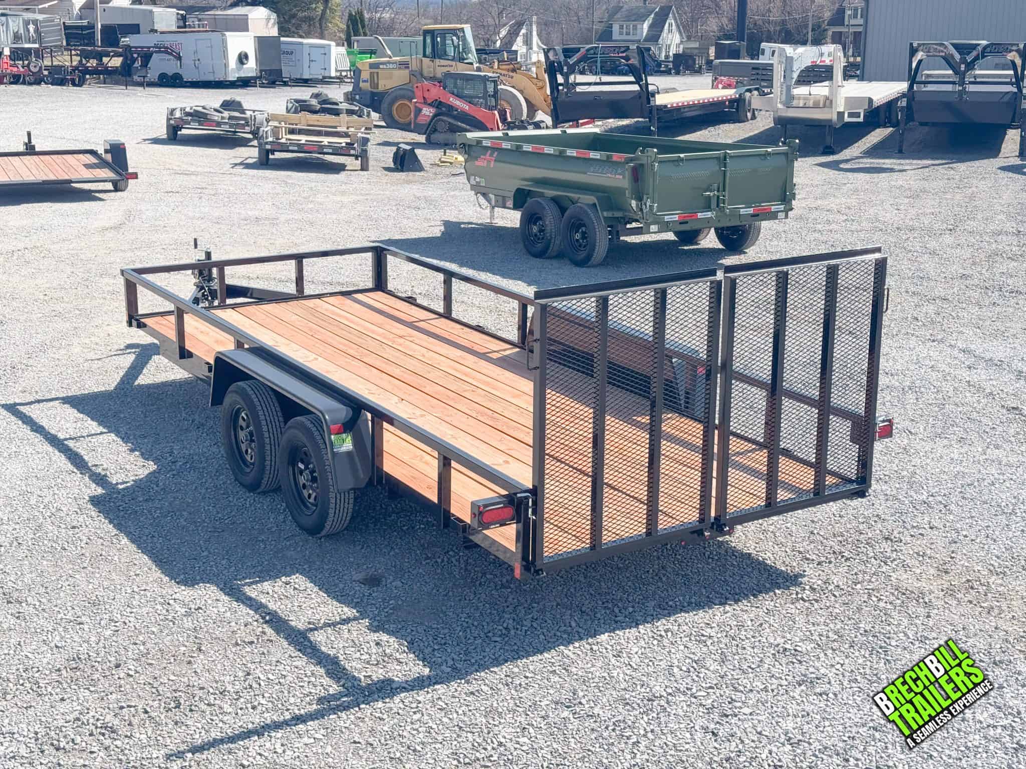 Bwise 18 Ft Utility Trailer 7K With Split Landscape Gate