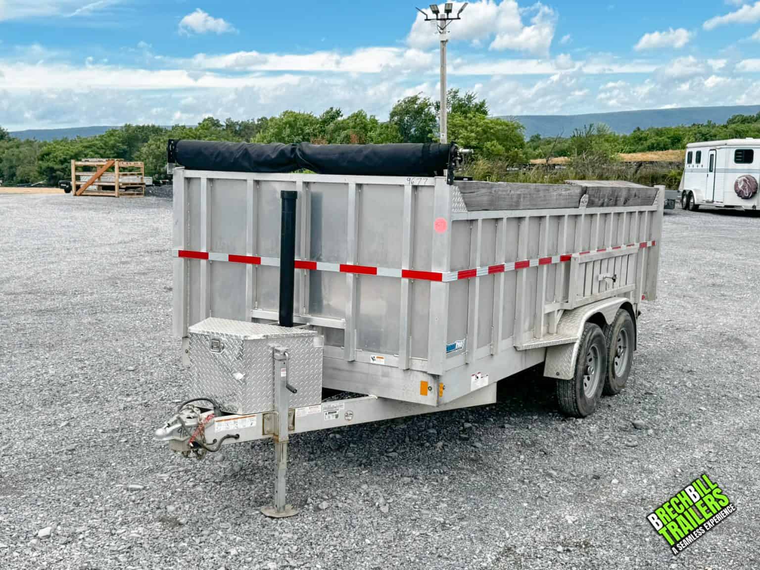 USED - Cargo Pro 84"x16' 42" High Sides 12K Aluminum Dump Trailer (COD7X16)