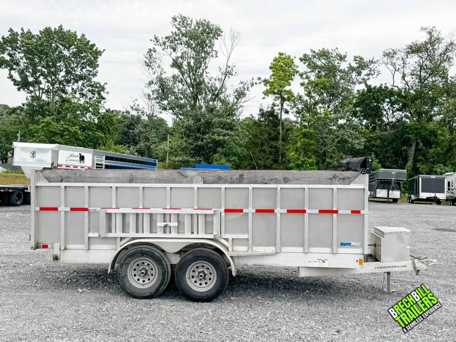USED - Cargo Pro 84"x16' 42" High Sides 12K Aluminum Dump Trailer (COD7X16)