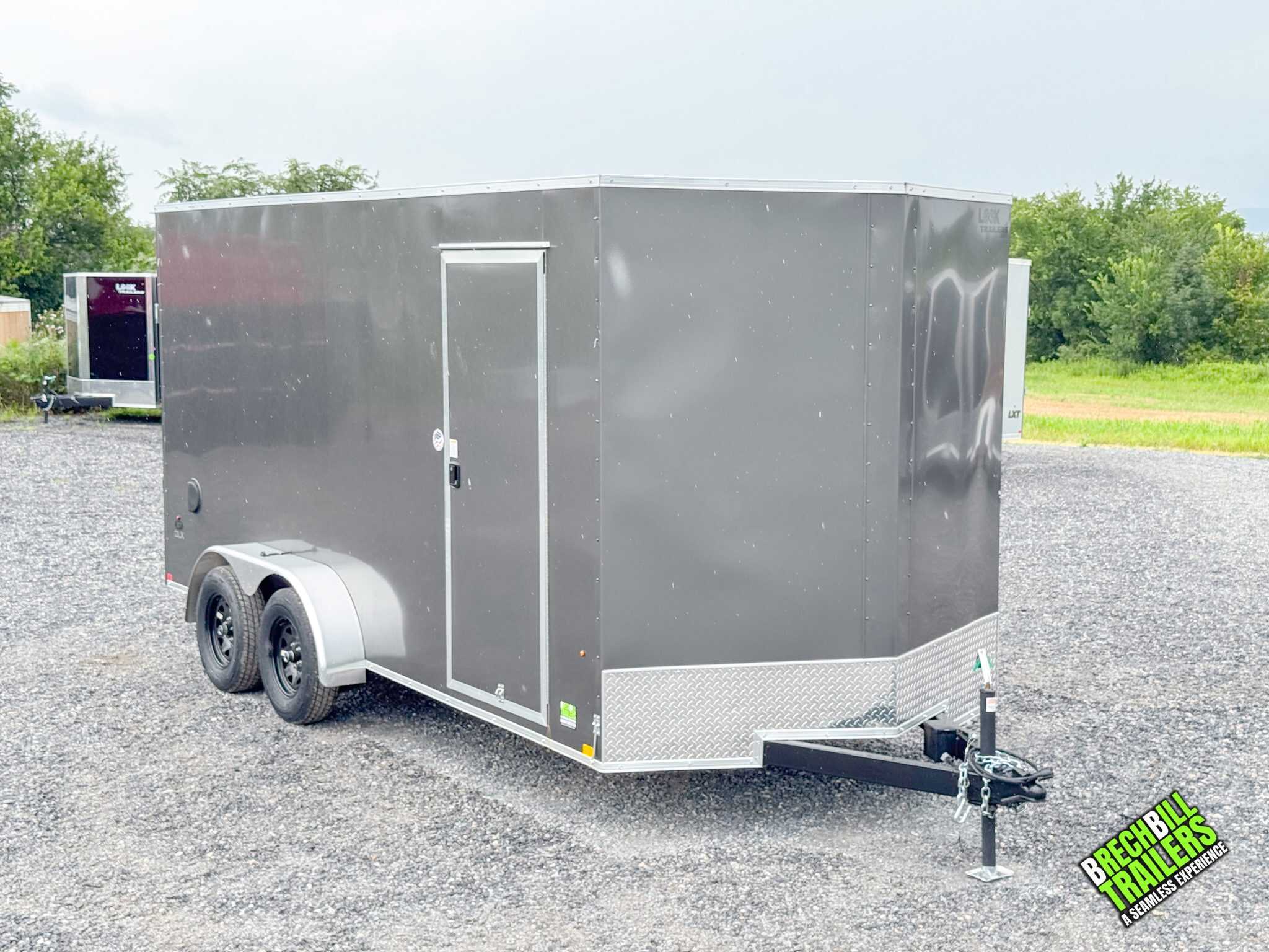 Look 7x16 Enclosed Trailer | Composite Sides | Charcoal Finish